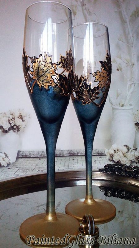 Copas Para Novios: Ideas para Decorar Copas de Brindis de Bodas