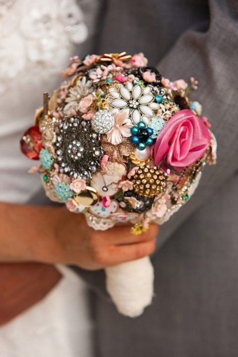 Bridal Bouquets without Flowers for Non-Traditional Brides
