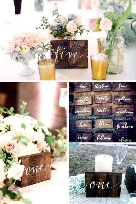51 Unique Table Number Ideas for Wedding Receptions (and DIYs)
