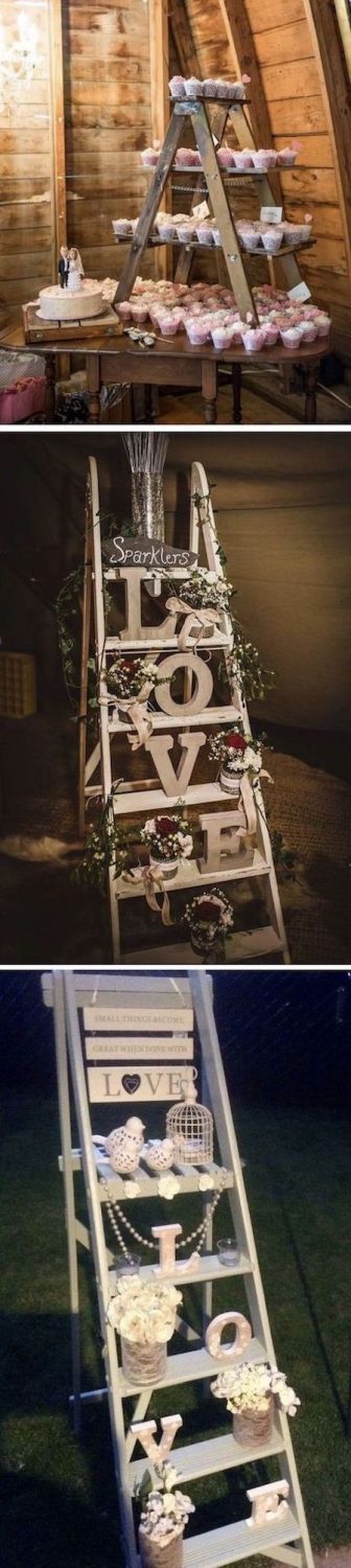 Top Wooden Ladder Wedding Decor Ideas to DIYs: Fast, Chic & Easy
